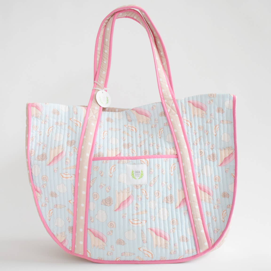 Monogrammed Expandable Tote- Shells – Stitch-Able