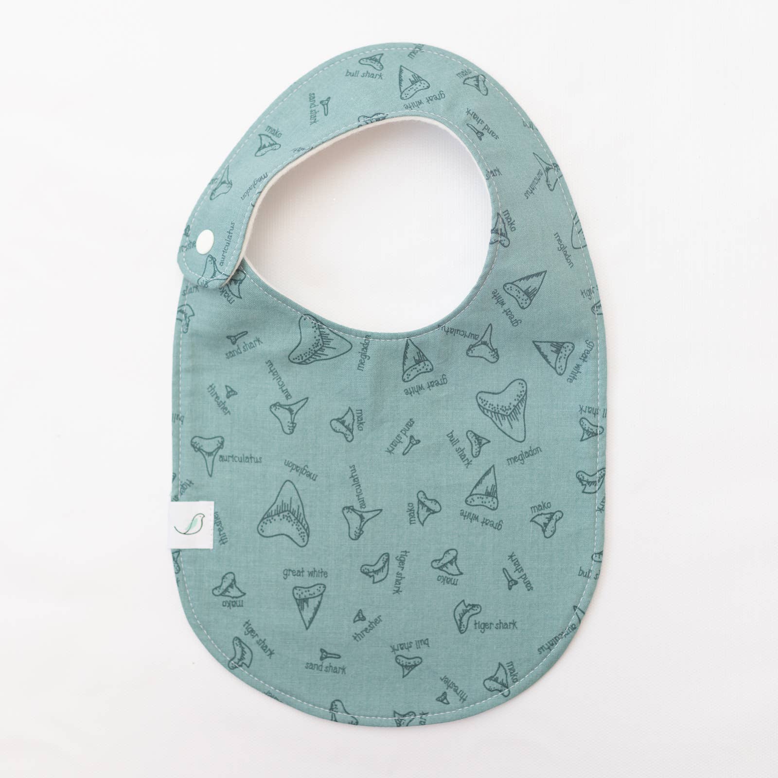 Charlie Snap Bib - Shark Teeth – Stitch-Able