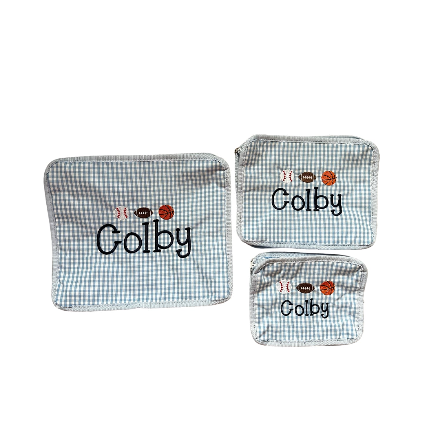 Monogrammed *Gingham* Packing Cubes – Stitch-Able